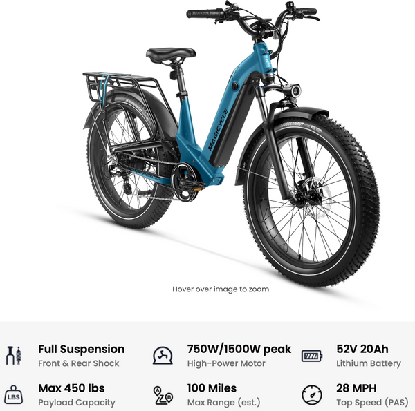 Ebike SUV - Magicycle Deer Softail Full Suspension Ebike Also Avail. i ...